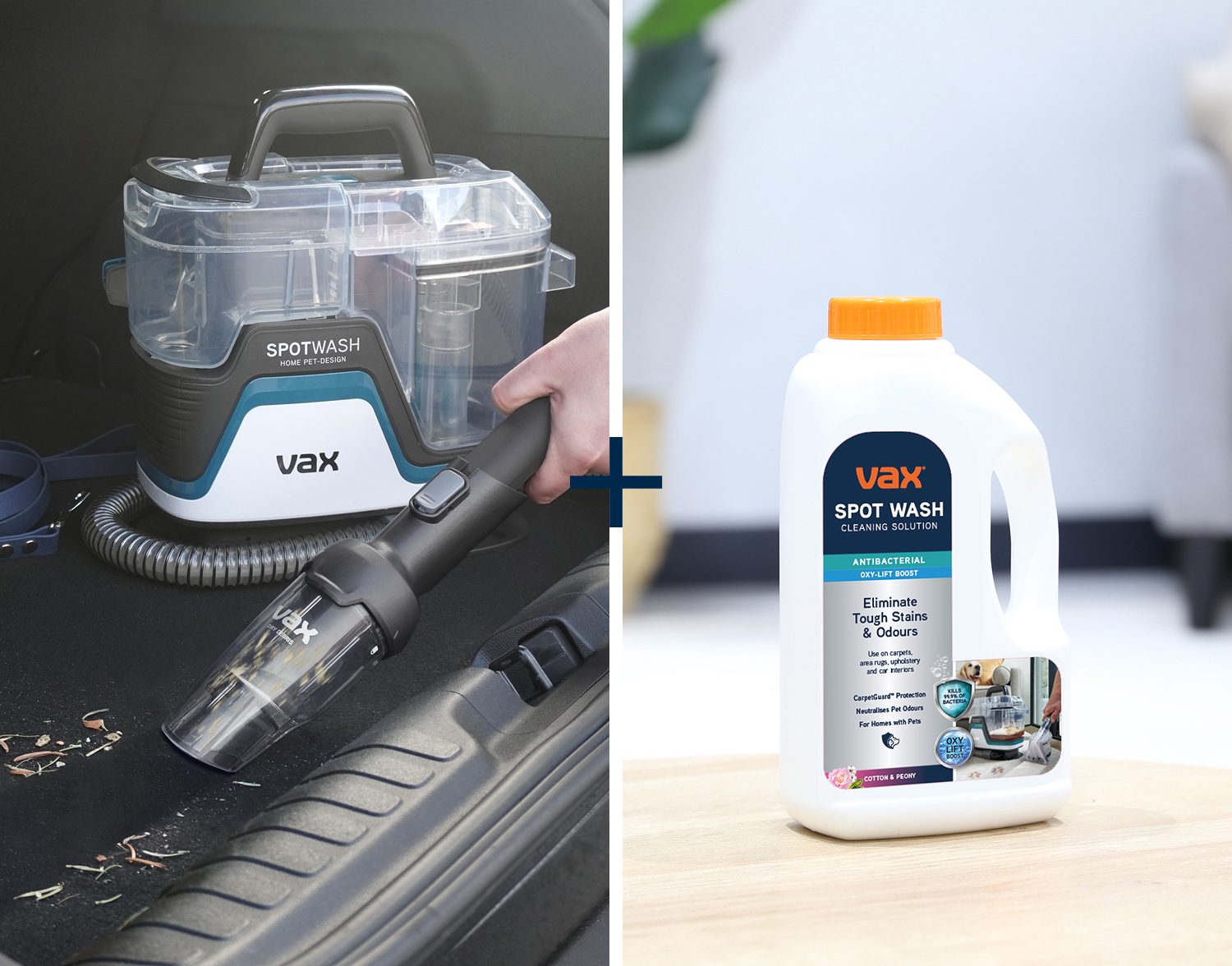 VAX SpotWash Home Pet-Design & Car + Solution Bundle